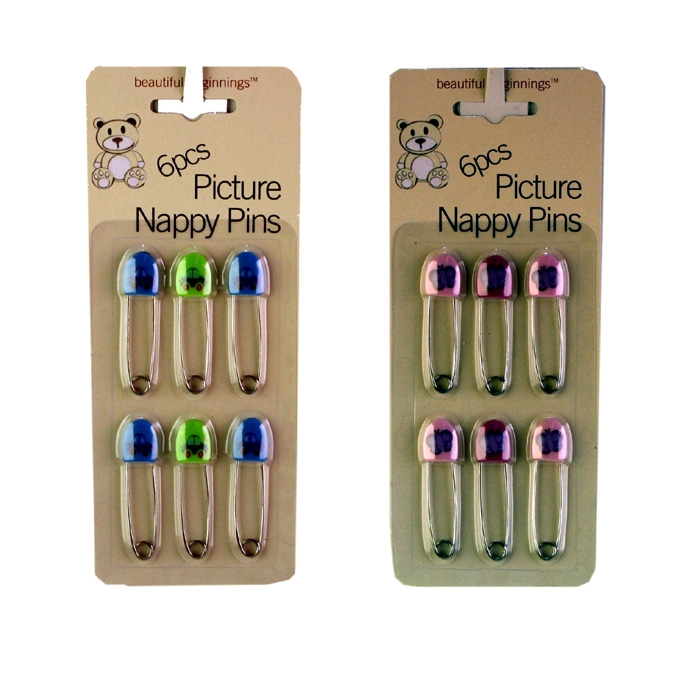 £1.49 NAPPY PINS 6 PACK (24) - Greenheys Sundries