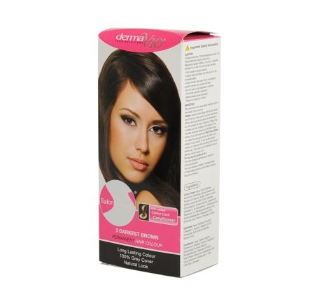 £1.00 DERMA HAIR COL. NATURAL DARK BRN 4 - Greenheys Sundries