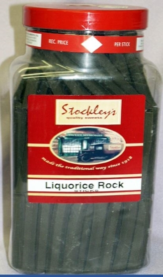 £0.20 LICORICE ROCK JAR (180) - Greenheys Sundries