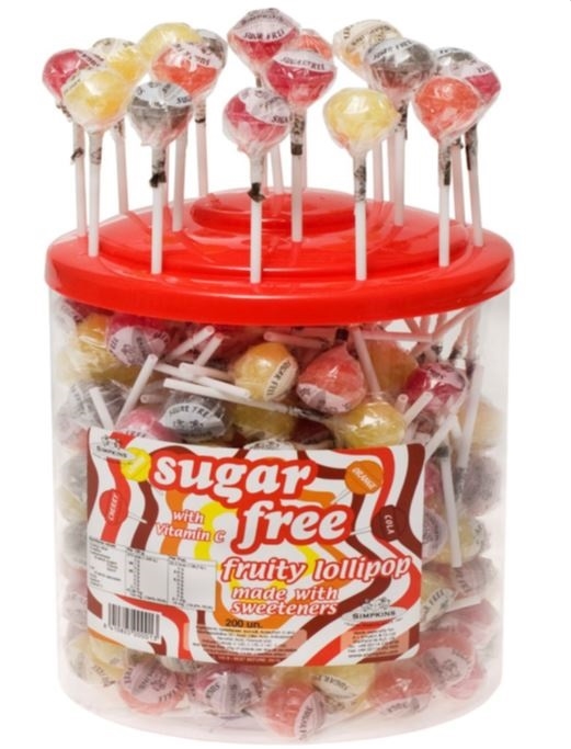 £0.25 SUGAR FREE POPS WITH VIT.C (200) - Greenheys Sundries