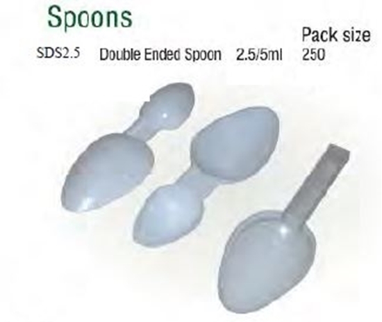 2.5/5ml DOUBLE ENDED SPOONS (250) - Greenheys Sundries