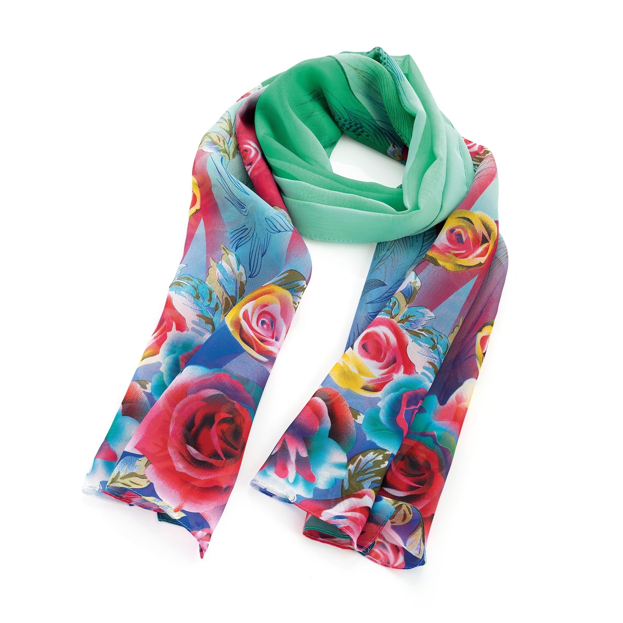 £3.99 FLOWER DESIGN SCARVES 3 ASST (3) - Greenheys Sundries