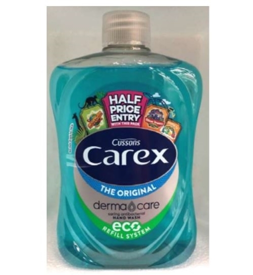 £2.50 CAREX 500ml REFIL HAND WASH BLUE(6 - Greenheys Sundries