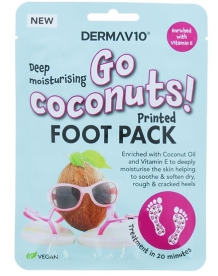 £1.00 DERMA V10 GO COCONUT FOOT PACK - Greenheys Sundries