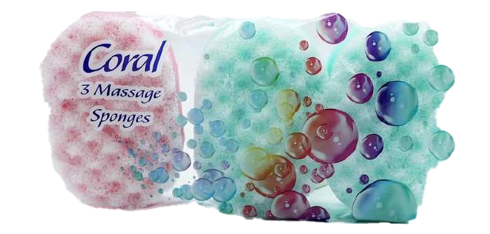 £1.00 MASSAGE SPONGES x 3 - Greenheys Sundries